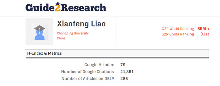 重庆大学廖晓峰教授入选全球1000名顶级计算机和电子科学家 —中国教育在线